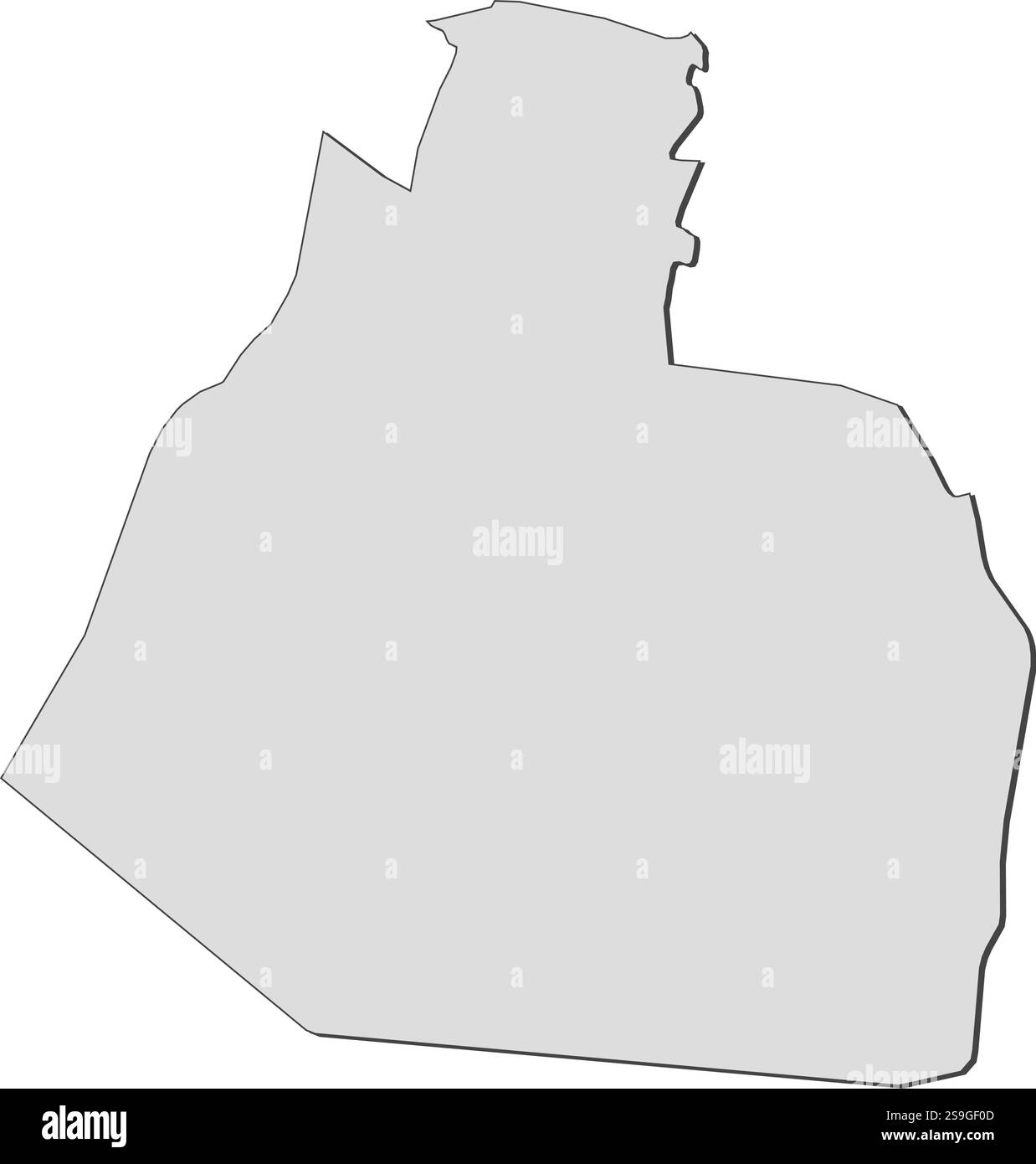 Map of Al Muthanna, a province of Iraq Stock Vector Image & Art - Alamy