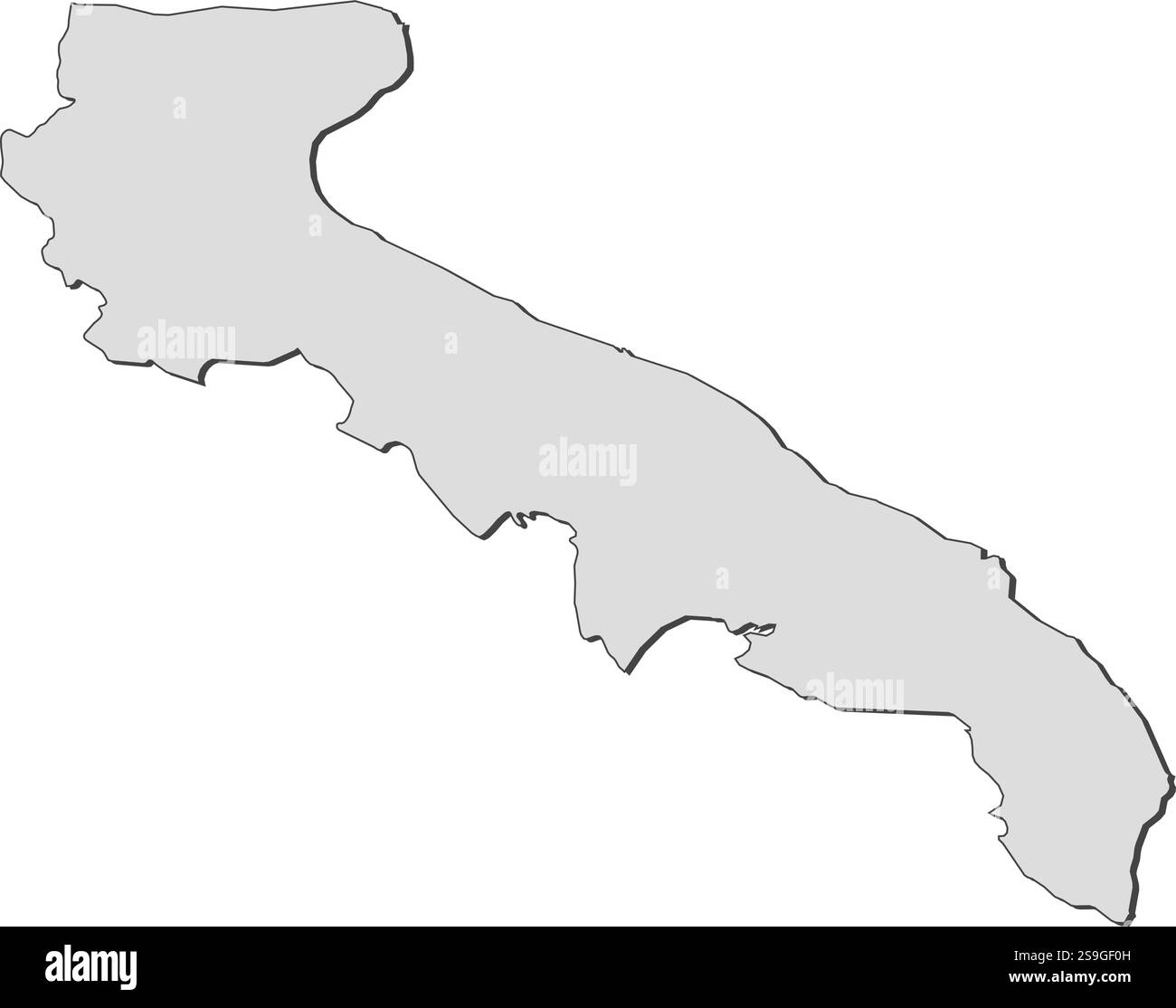 Map of Apulia, a province of Italy Stock Vector Image & Art - Alamy
