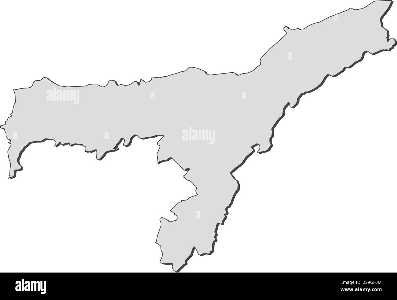 Shape assam state india hi-res stock photography and images - Alamy