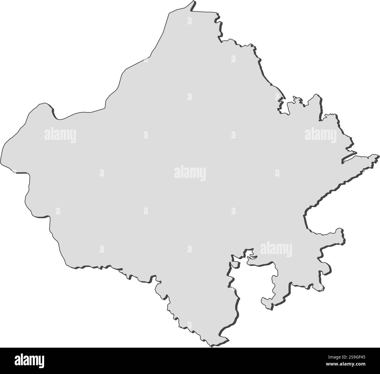 Map of Rajasthan, a province of India Stock Vector Image & Art - Alamy