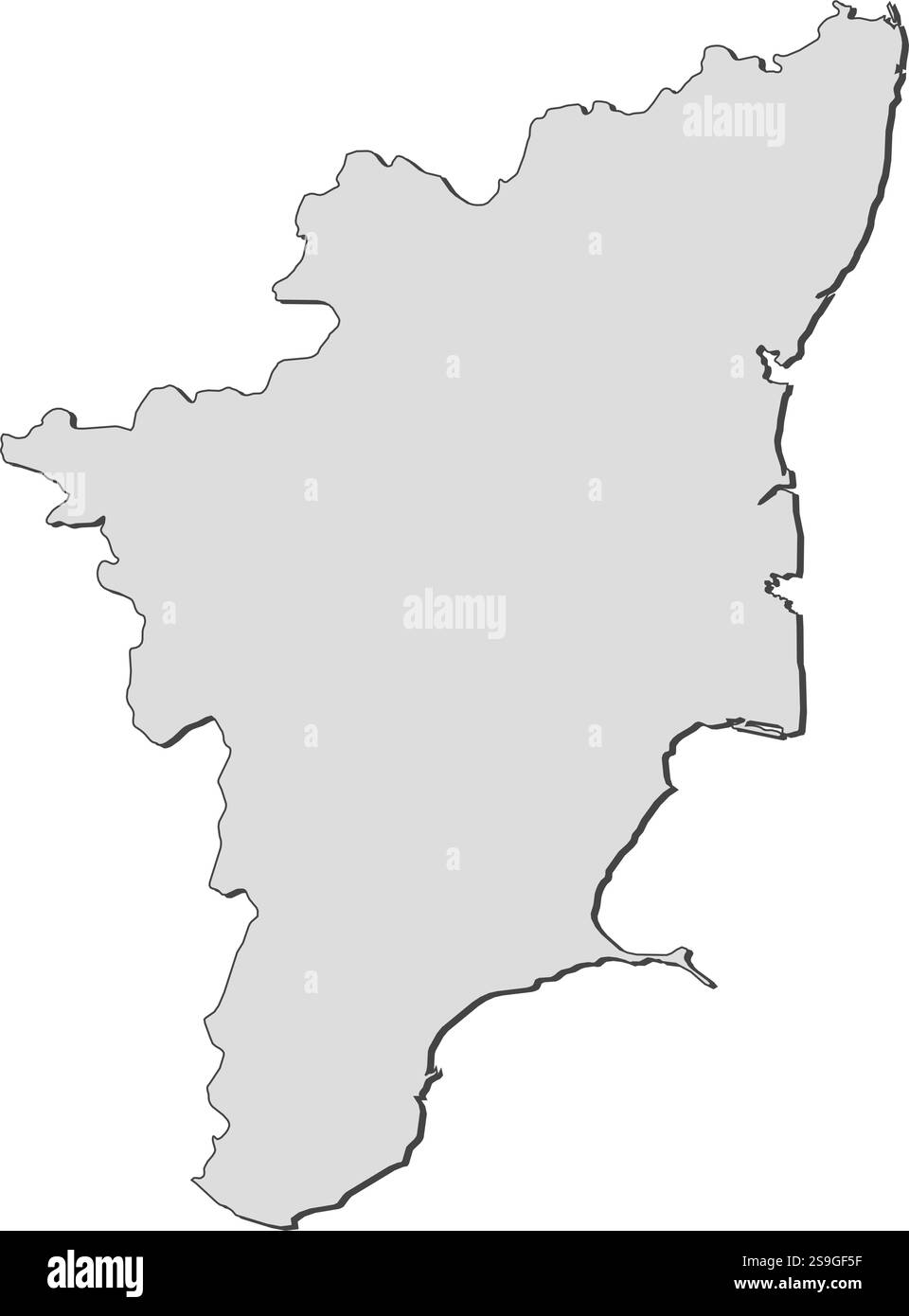 Map of tamil nadu hi-res stock photography and images - Alamy