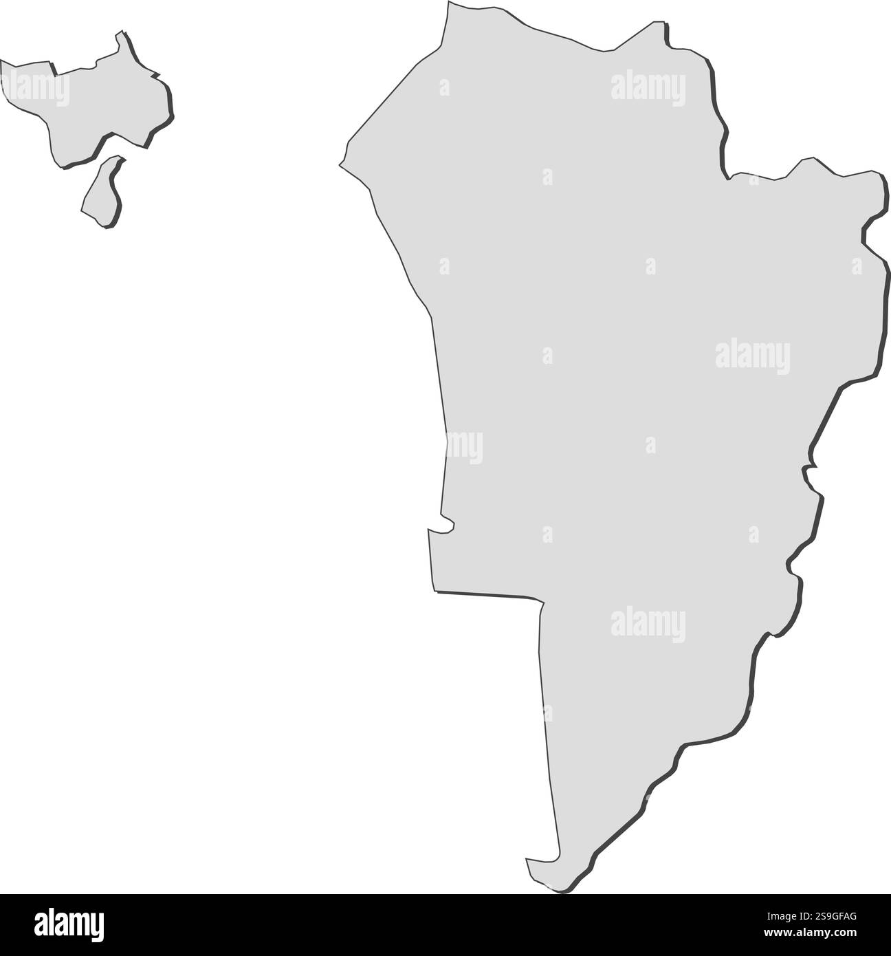 Map of Kedah Darul Aman, a province of Malaysia Stock Vector Image ...