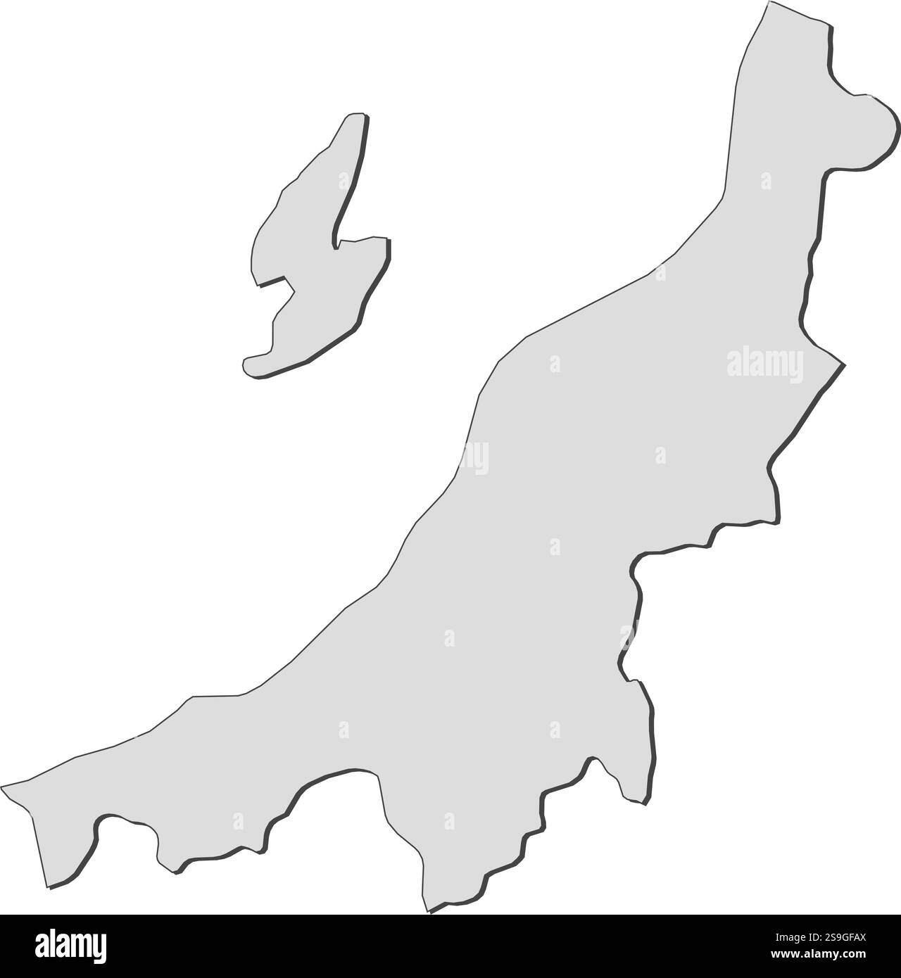 Map of Niigata, a province of Japan Stock Vector Image & Art - Alamy