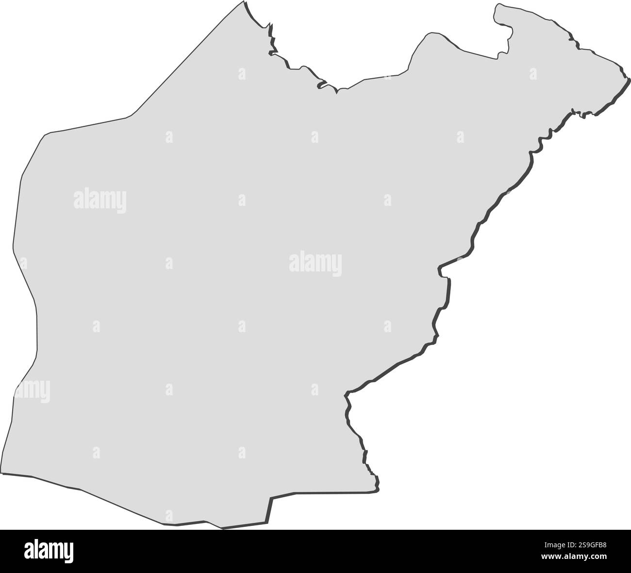 Map of Ninawa, a province of Iraq Stock Vector Image & Art - Alamy