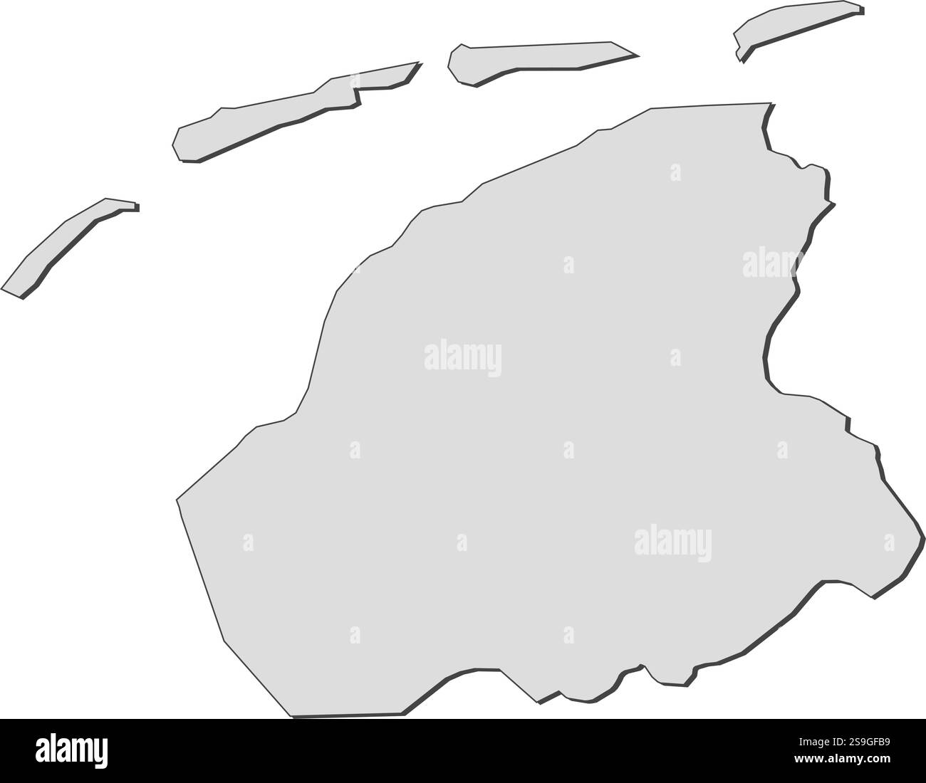 Map of Friesland, a province of Netherlands Stock Vector Image & Art ...