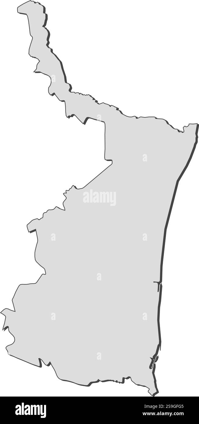 Tamaulipas state map hi-res stock photography and images - Alamy