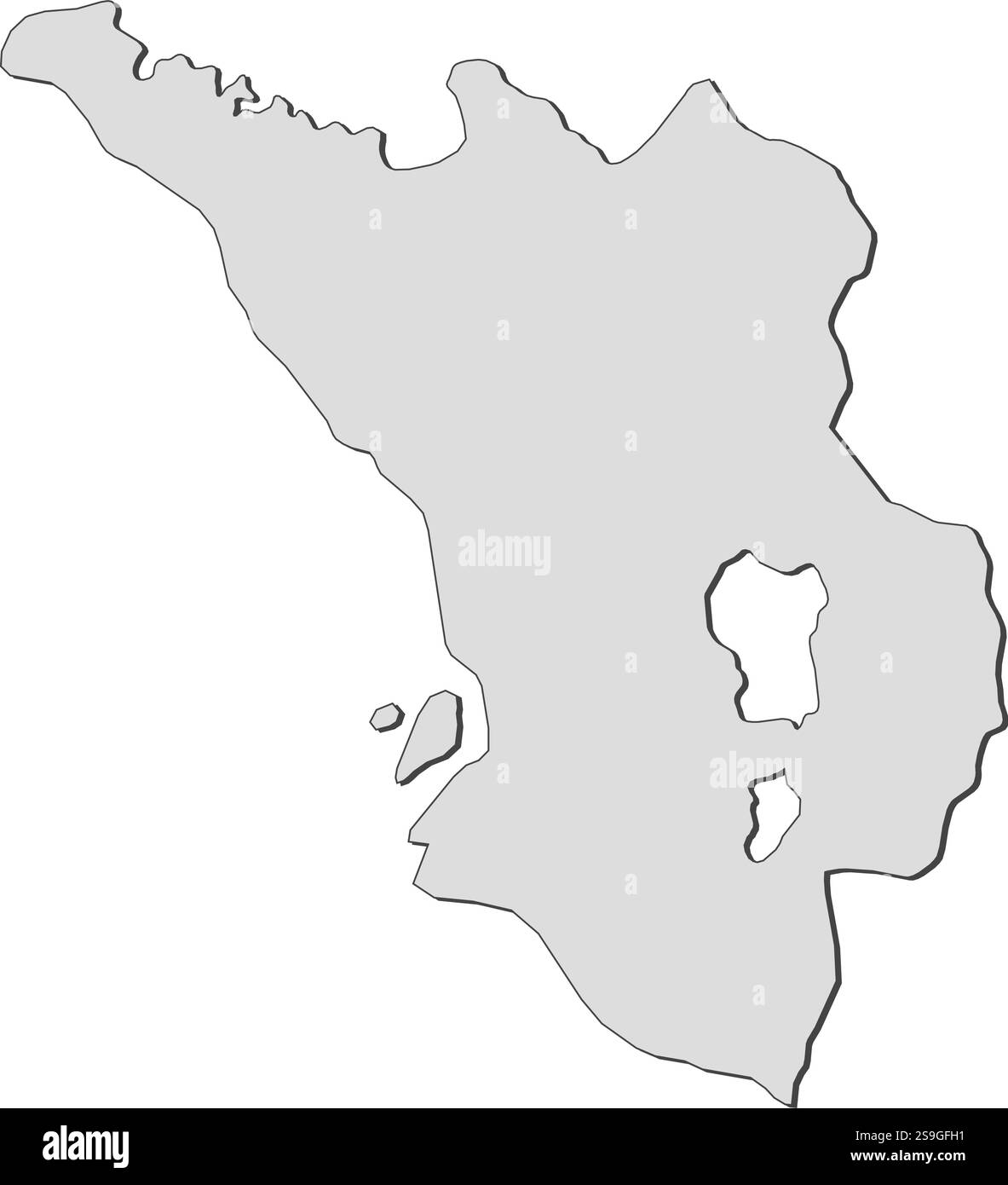 Map of Selangor Darul Ehsan, a province of Malaysia Stock Vector Image ...