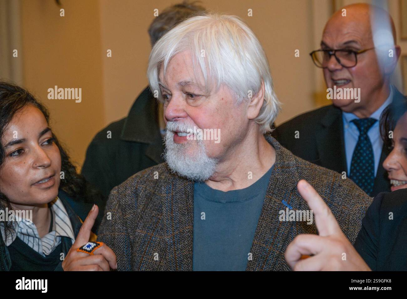 Captain Paul Watson, founder of the animal rights organization, Sea ...