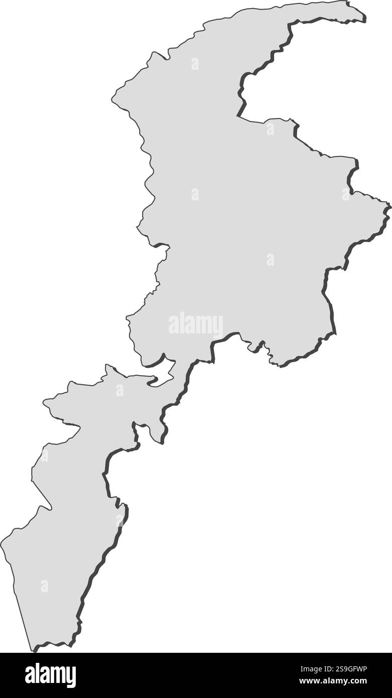 Map of Khyber Pakhtunkhwa, a province of Pakistan Stock Vector Image ...