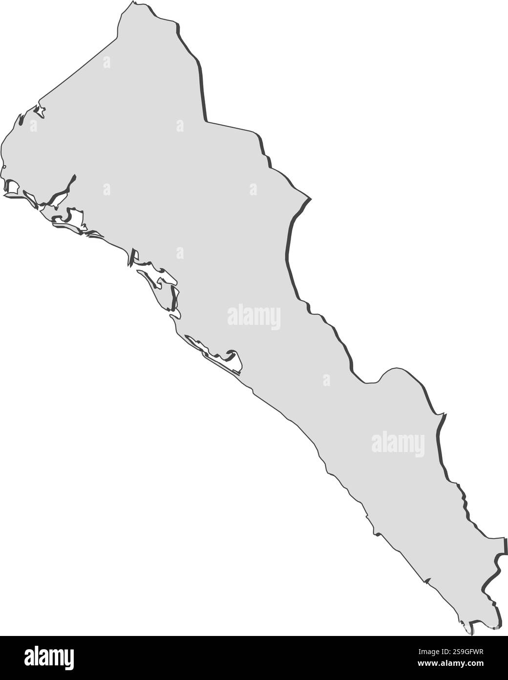 Sinaloa map hi-res stock photography and images - Alamy