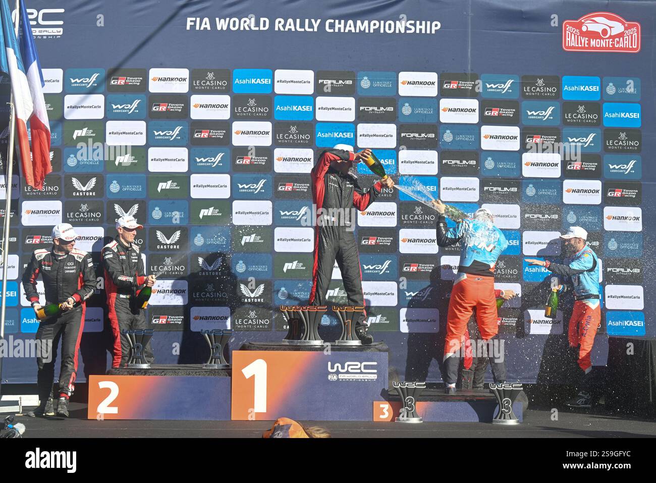 Driver Elfyn Evans And Co-Driver Scott Martin And Driver Sebastien ...