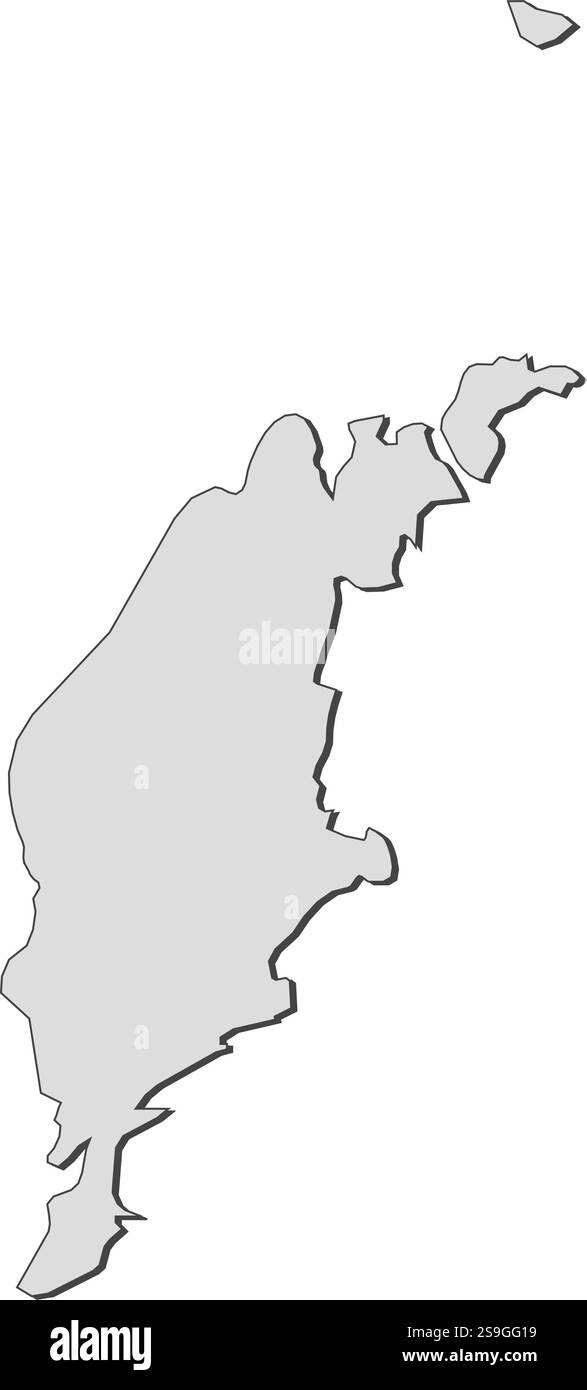 Map of Gotland County, a province of Sweden Stock Vector Image & Art ...