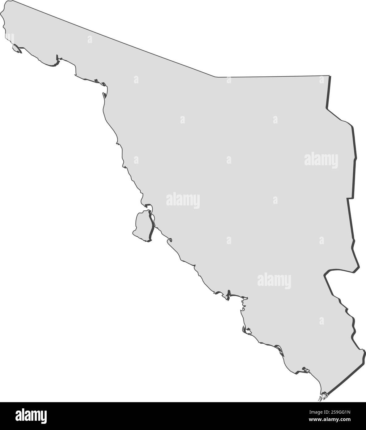 Sonora map Black and White Stock Photos & Images - Alamy