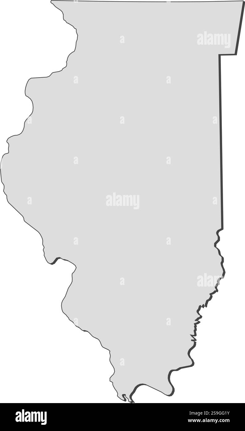 Illinois state usa white Black and White Stock Photos & Images - Alamy