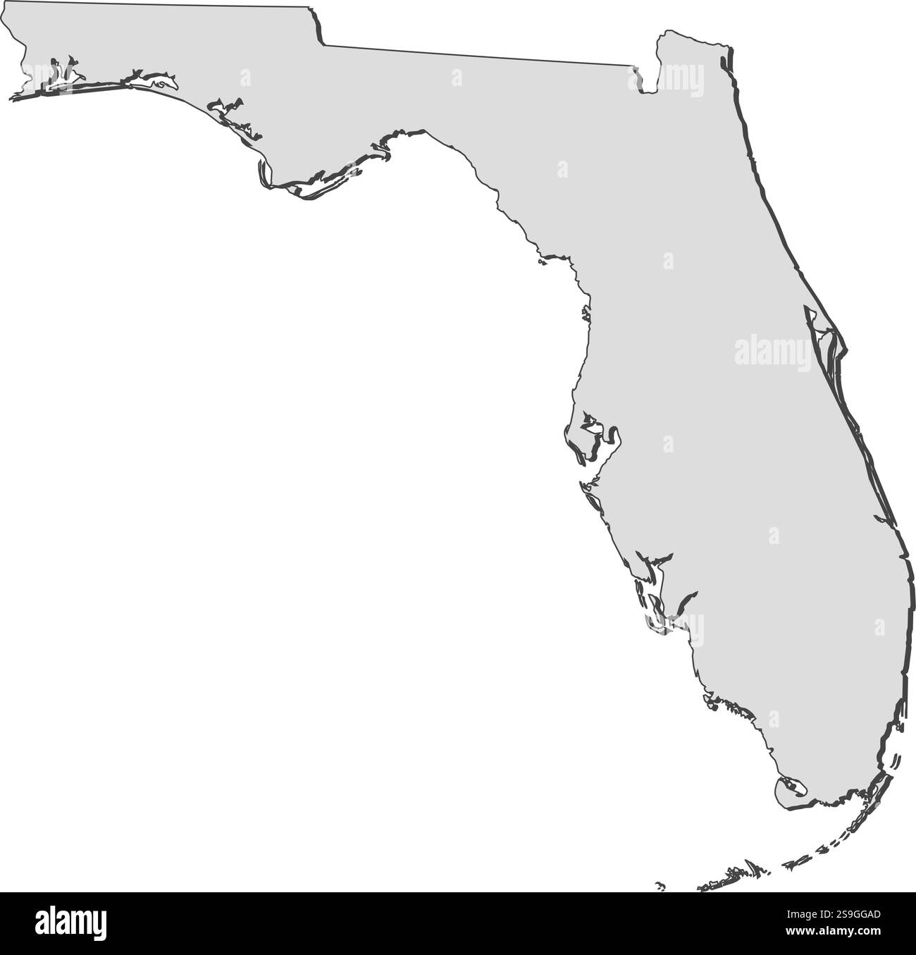 Map of Florida, a province of United States Stock Vector Image & Art ...