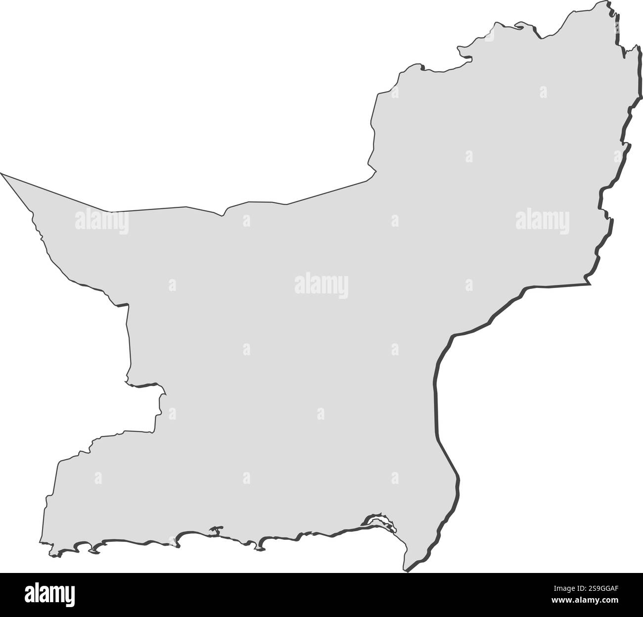 Balochistan outline map hi-res stock photography and images - Alamy