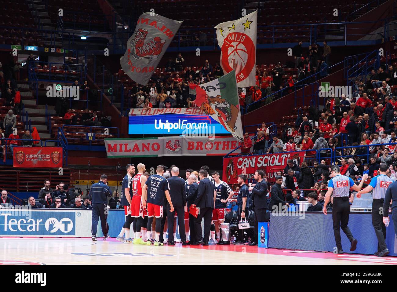 Supporters of EA7 Emporio Armani Olimpia Milano during EA7 Emporio ...