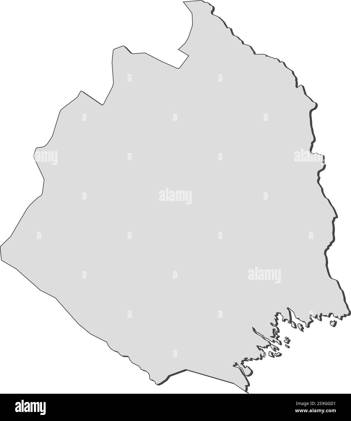 Norrbotten vector outline map hi-res stock photography and images - Alamy