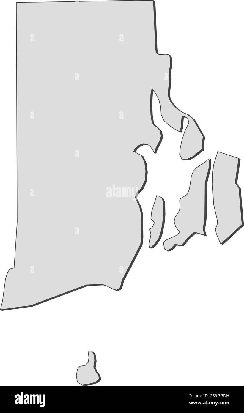 Rhode island map 3d hi-res stock photography and images - Alamy