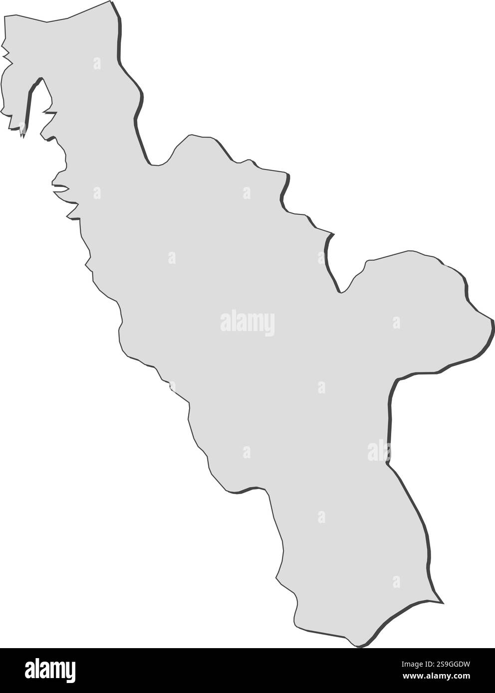 Halland vector outline map hi-res stock photography and images - Alamy