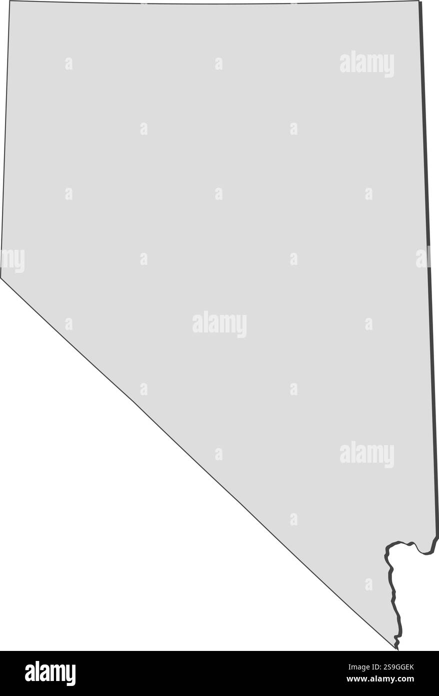 Political map of nevada Black and White Stock Photos & Images - Alamy