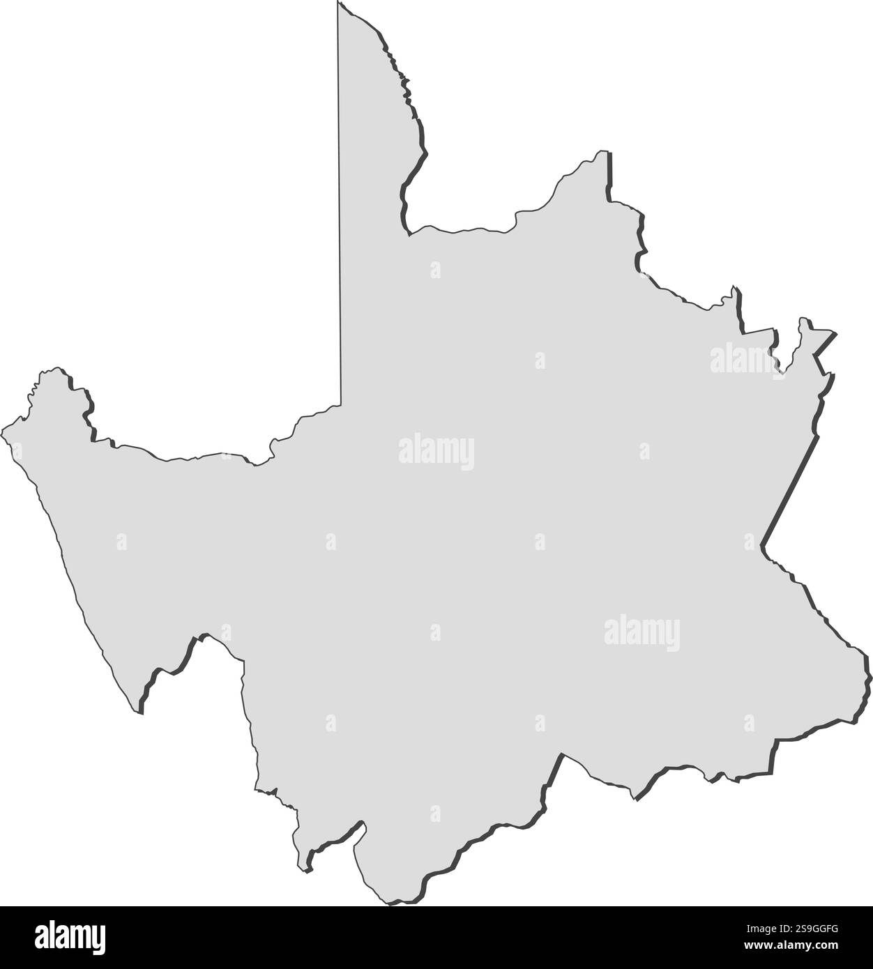 Map of Northern Cape, a province of South Africa Stock Vector Image ...