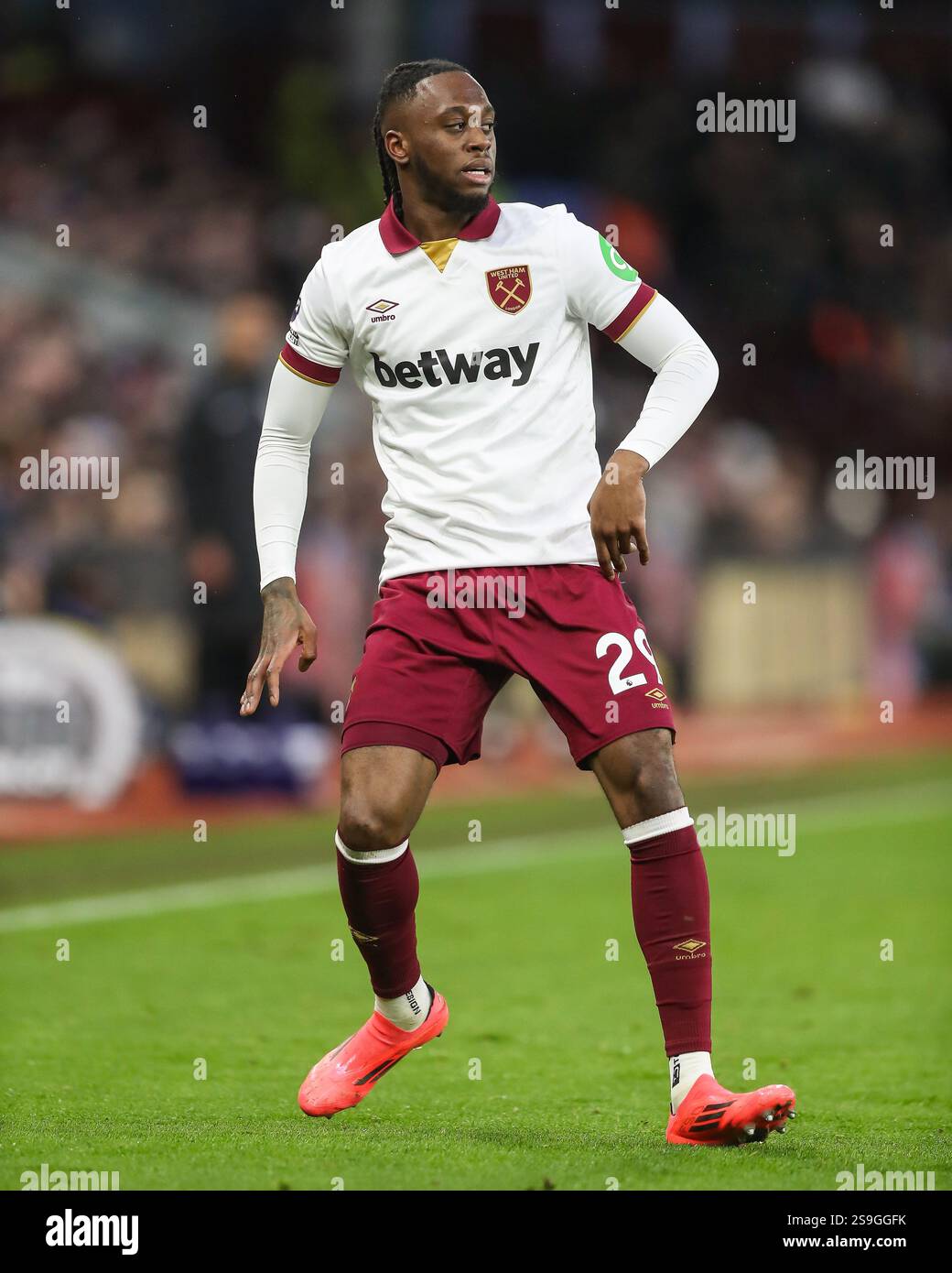 Aaron Wan-Bissaka of West Ham United during the Premier League match ...