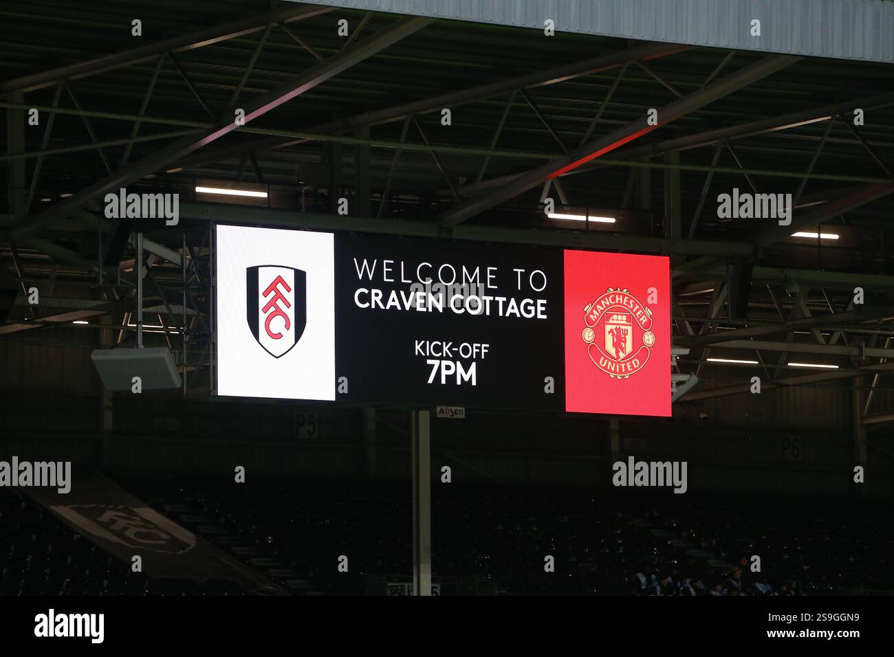 Fulham, London, UK. 26th January 2025; Craven Cottage, Fulham, London ...