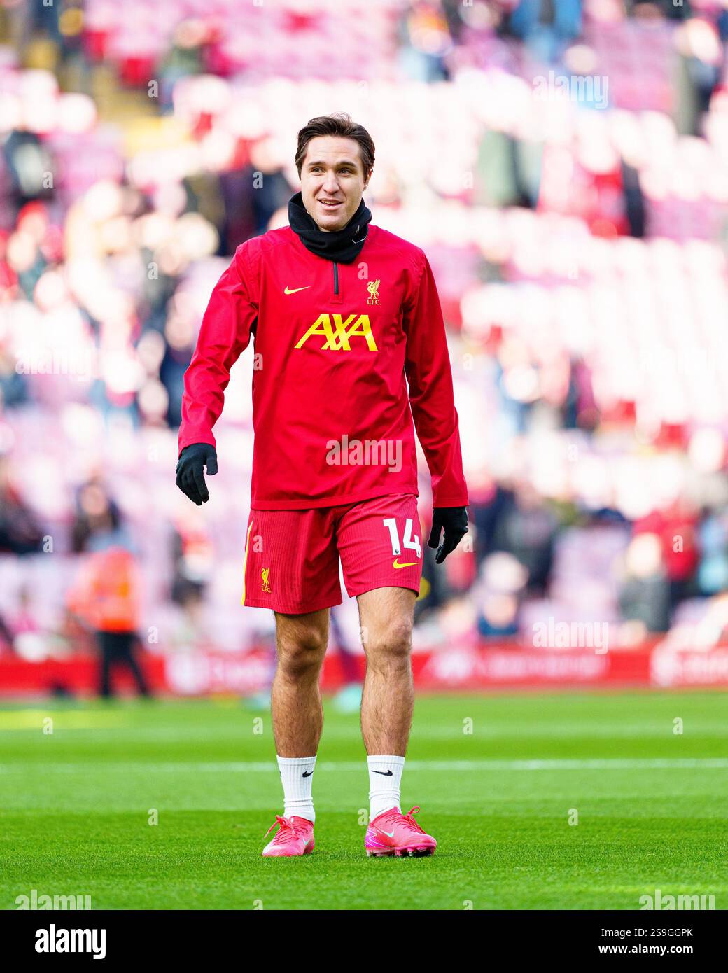 Federico Chiesa of Liverpool is seen during the Premier League match ...