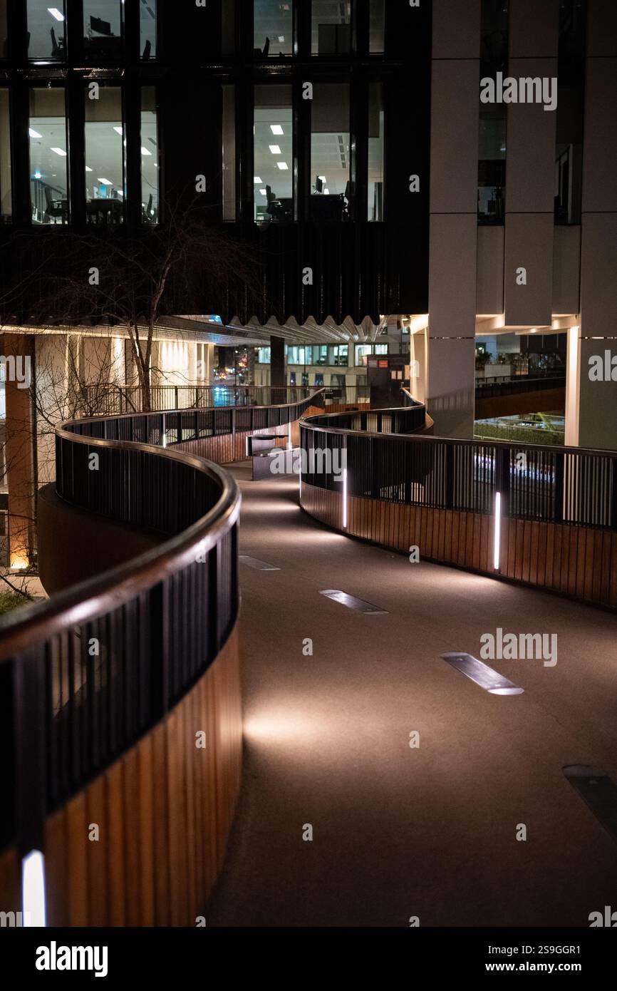 St Alphage High Walk at night Stock Photo - Alamy