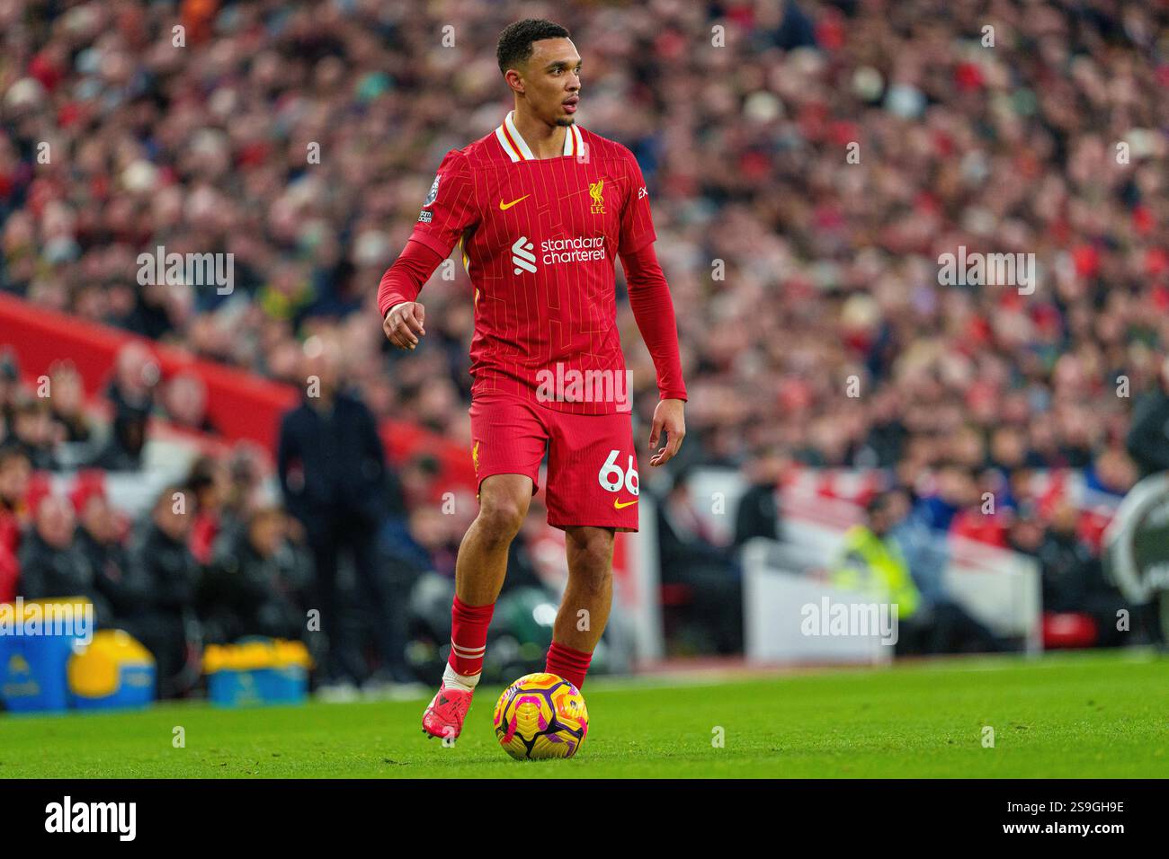Liverpool's Trent Alexander-Arnold in action during the Premier League ...