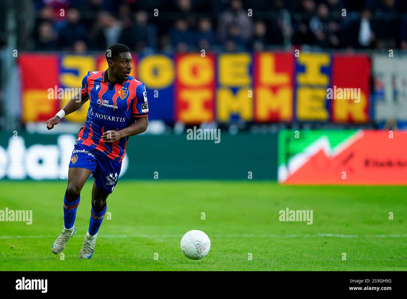 Basel, Switzerland, January 26th 2025: Joe Mendes (17 FC Basel) goes ...