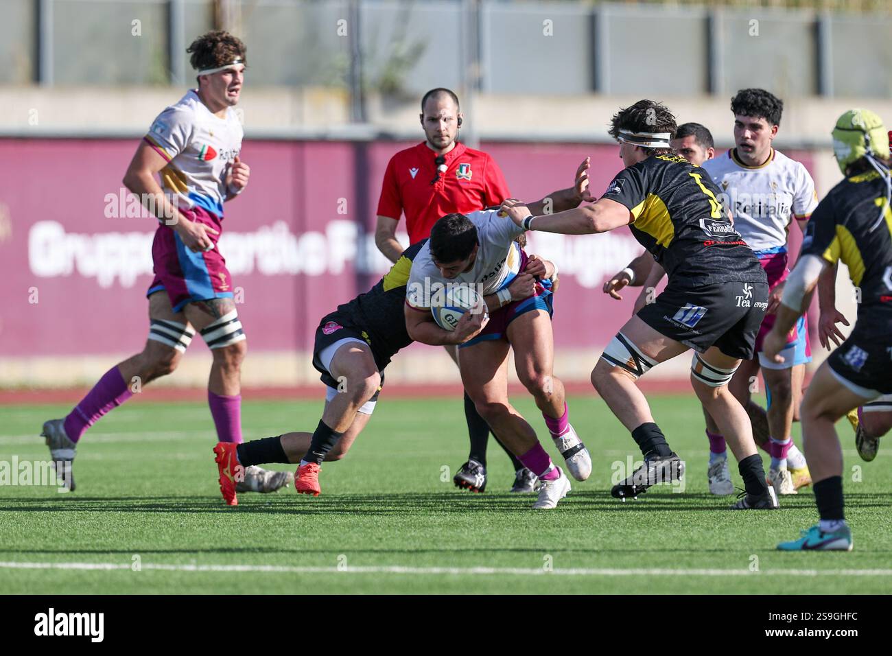 FFOO Rugby attack during FFOO Rugby vs Rugby Viadana, Italian Serie A ...