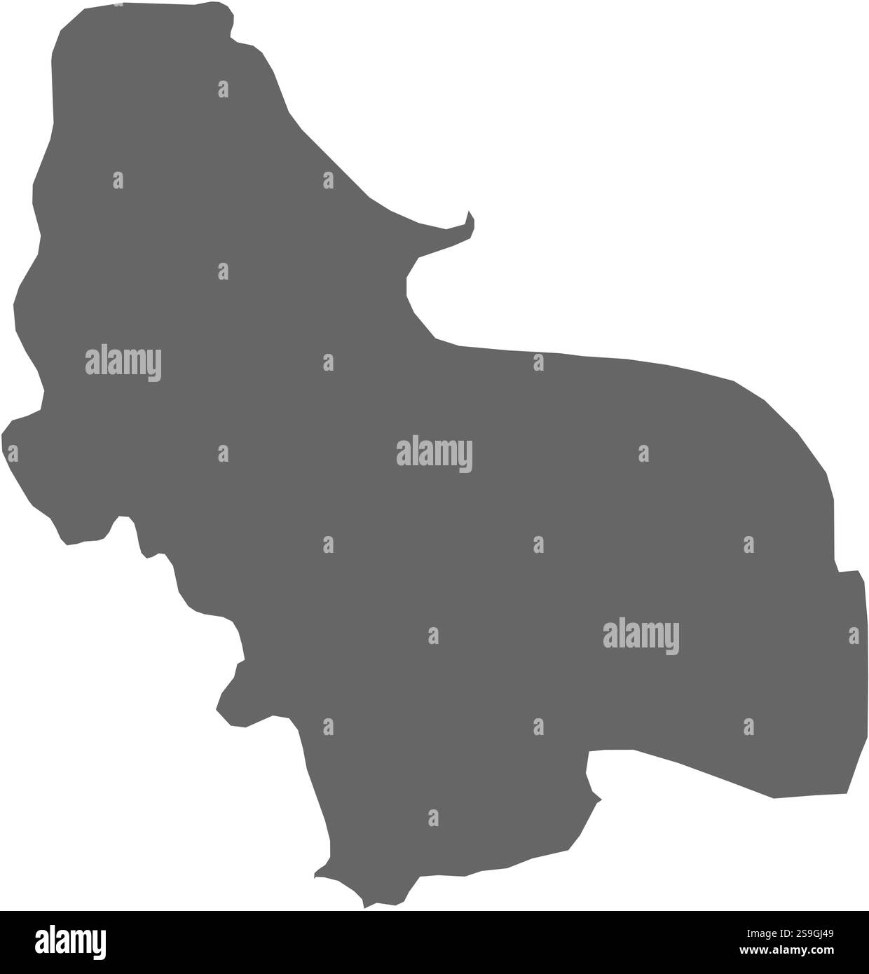 Map of Una-Sana, a province of Bosnia and Herzegovina Stock Vector ...
