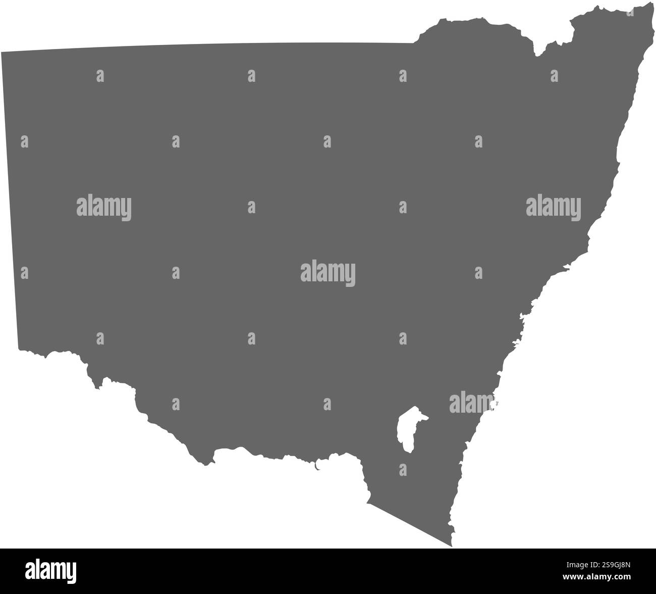 Map of New South Wales, a province of Australia Stock Vector Image ...