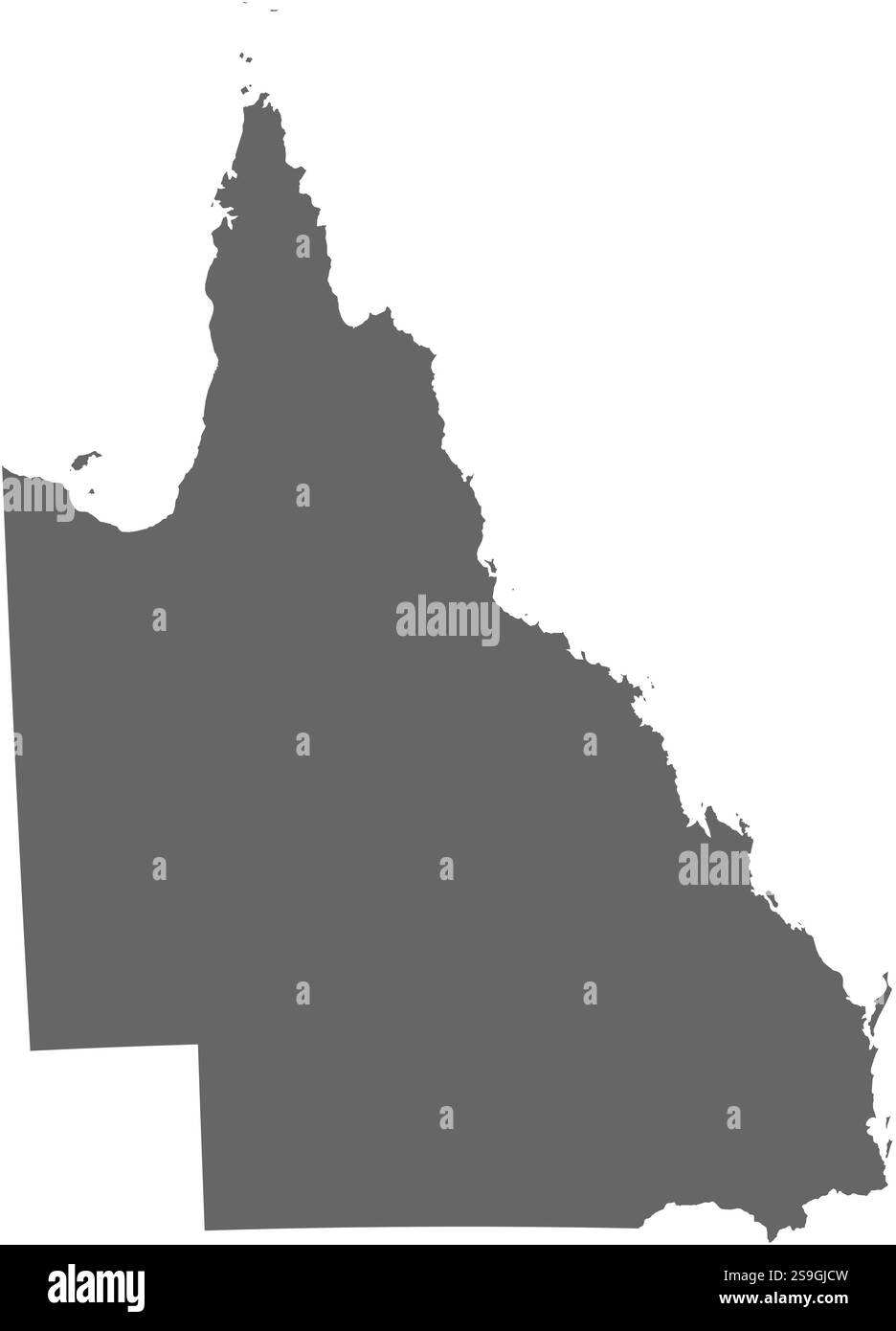 Map of Queensland, a province of Australia Stock Vector Image & Art - Alamy