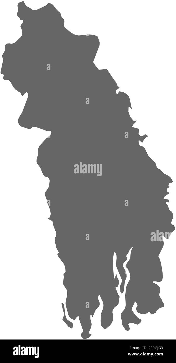 Khulna outline map hi-res stock photography and images - Alamy