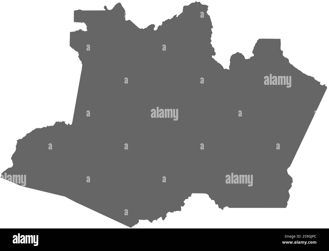 Map of Amazonas, a province of Brazil Stock Vector Image & Art - Alamy