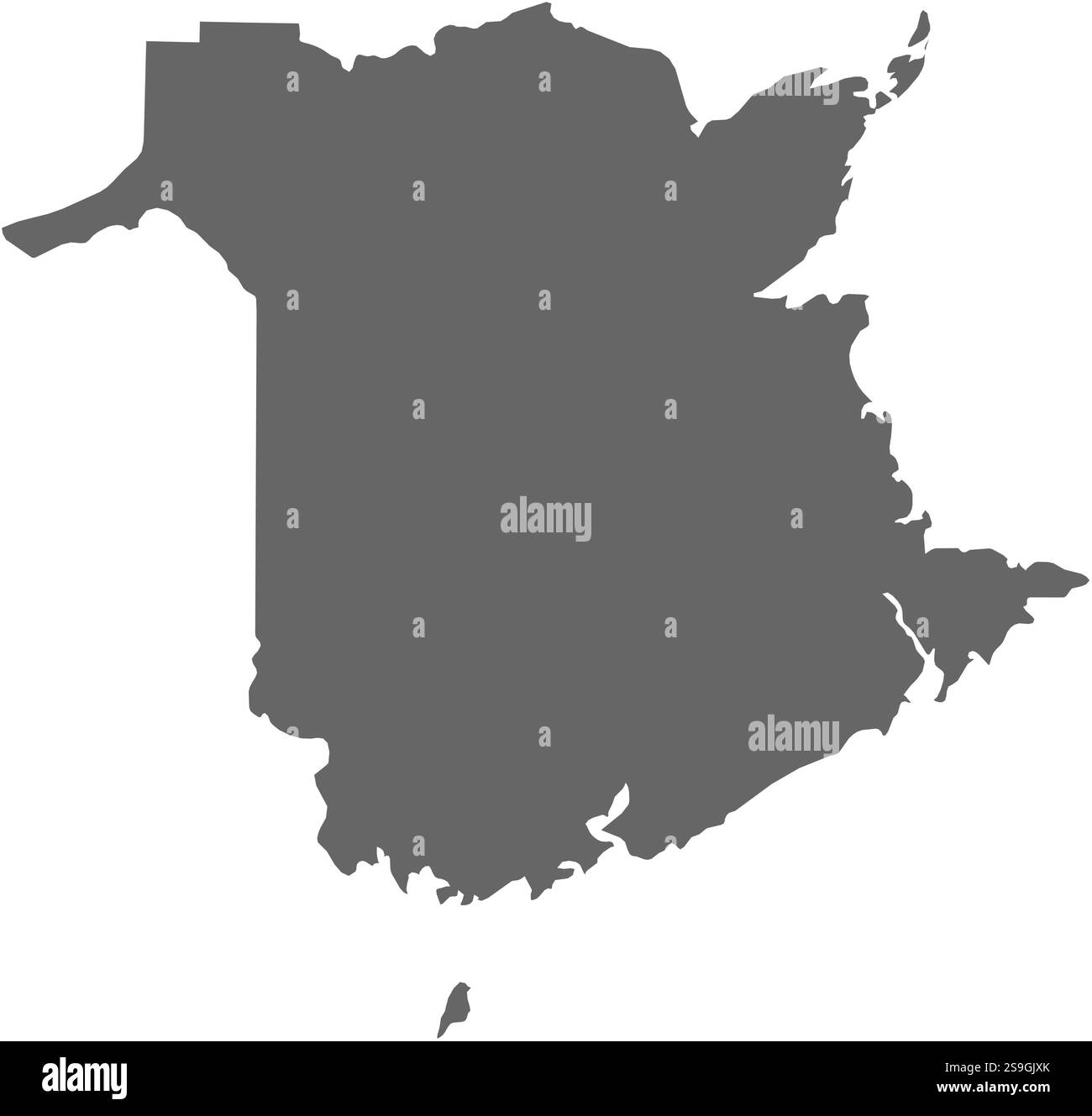 Map of New Brunswick, a province of Canada Stock Vector Image & Art - Alamy