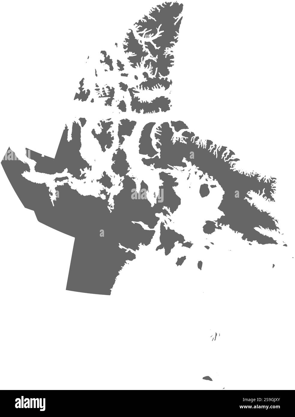 Map of nunavut regions hi-res stock photography and images - Alamy
