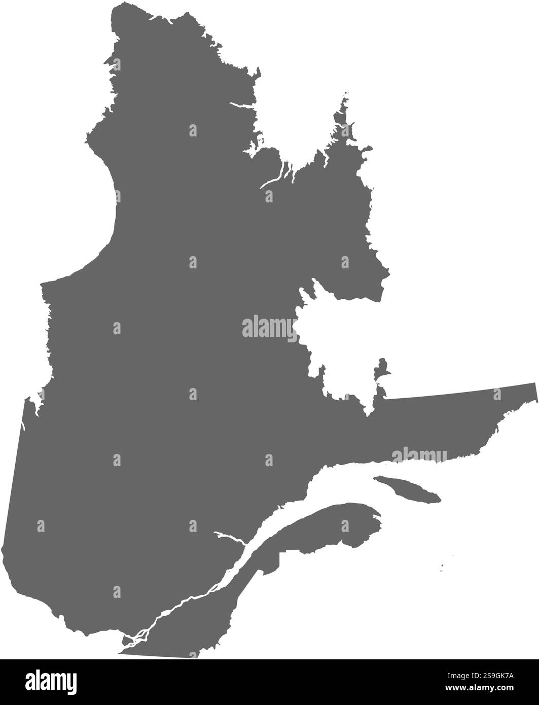 Map of Quebec, a province of Canada Stock Vector Image & Art - Alamy