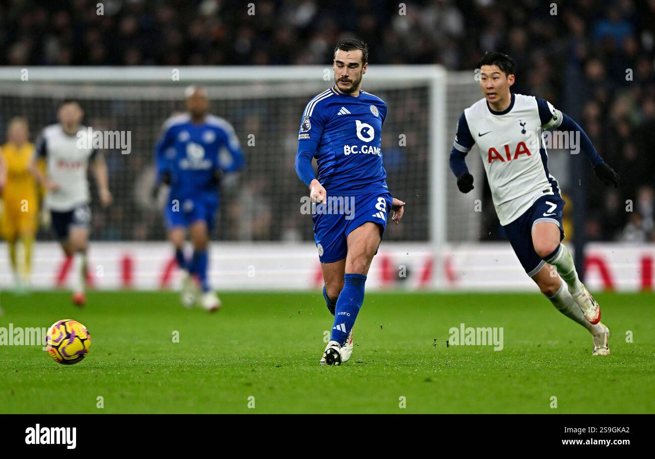 London UK 26th January 2025. Harry Winks (Leicester City) during the ...