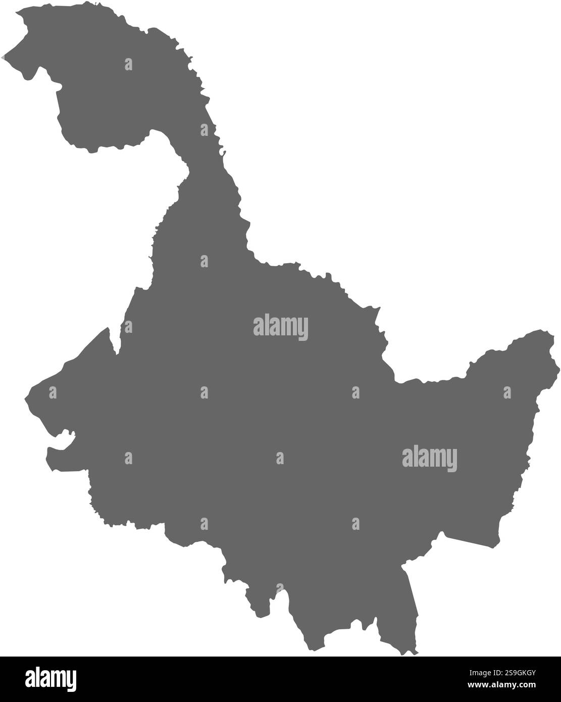 Heilongjiang vector outline map Black and White Stock Photos & Images ...