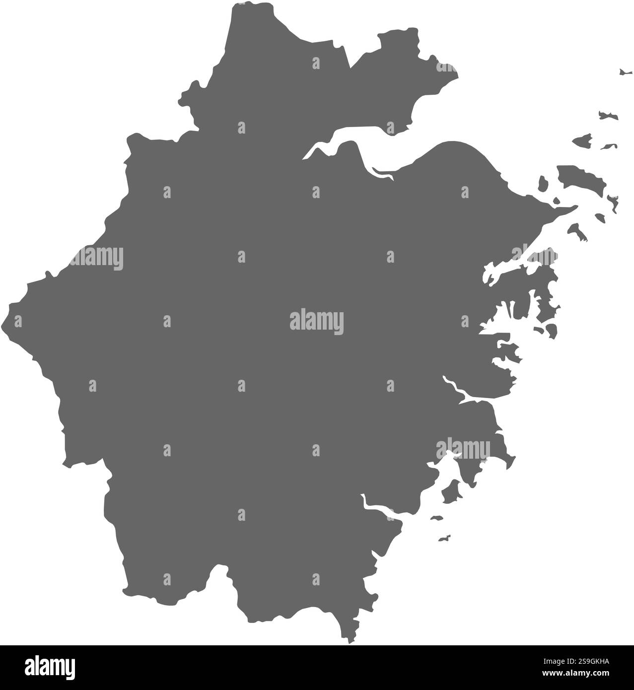 Map of Zhejiang, a province of China Stock Vector Image & Art - Alamy