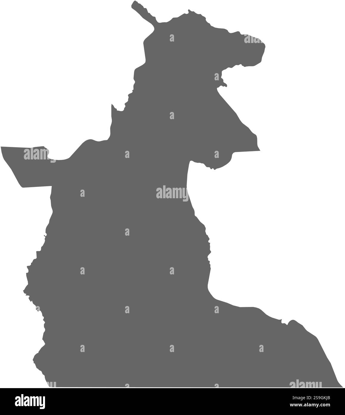 Map of Maniema, a province of Democratic Republic of the Congo Stock ...
