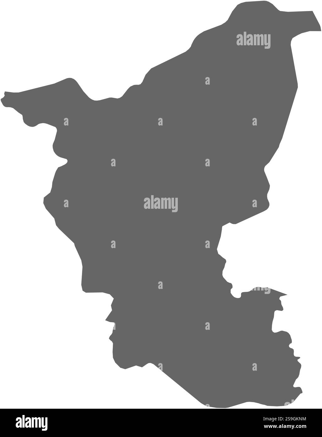 Map of Lacs, a province of Ivory Coast Stock Vector Image & Art - Alamy