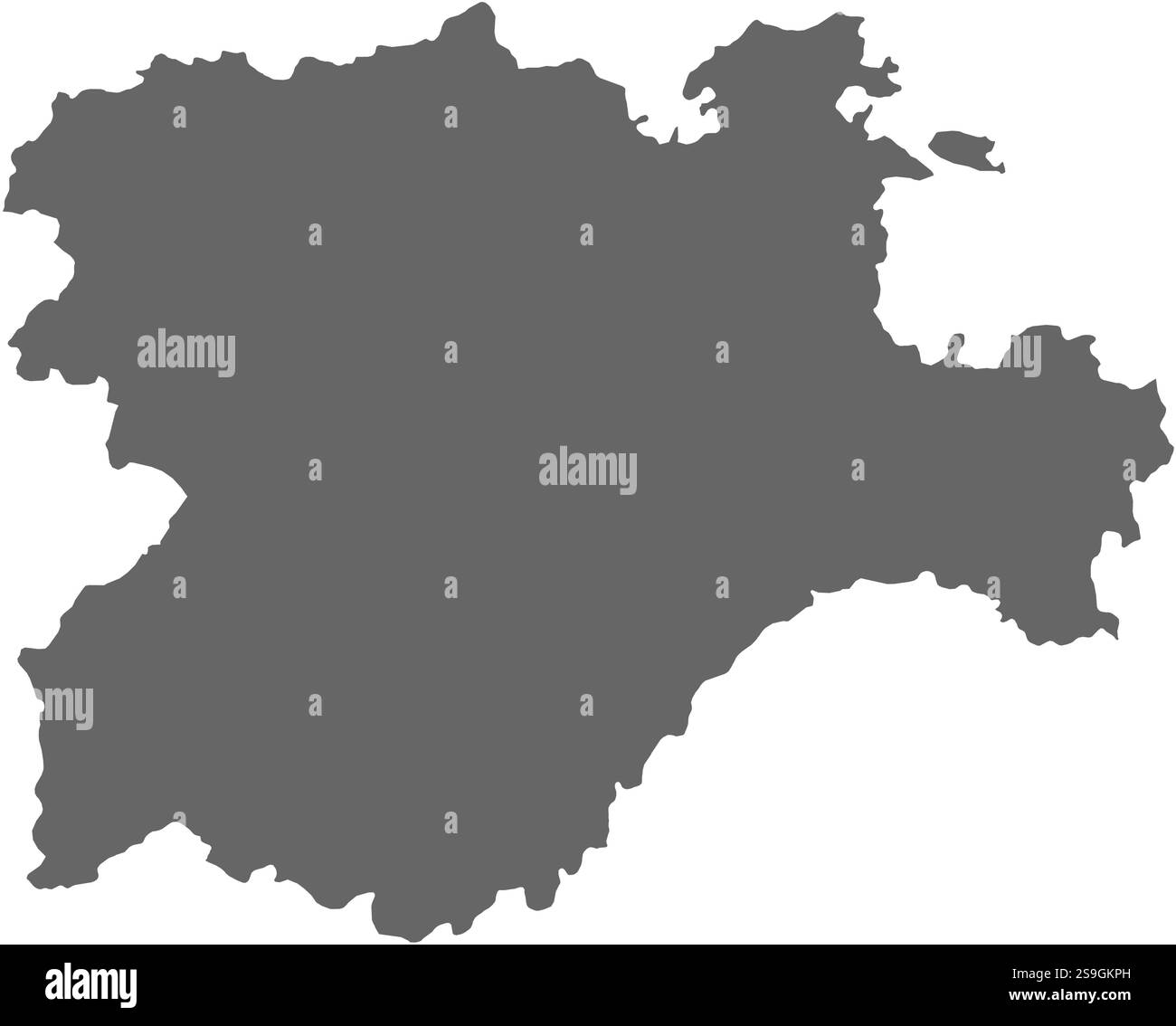 Map of Castile and León, a province of Spain Stock Vector Image & Art ...