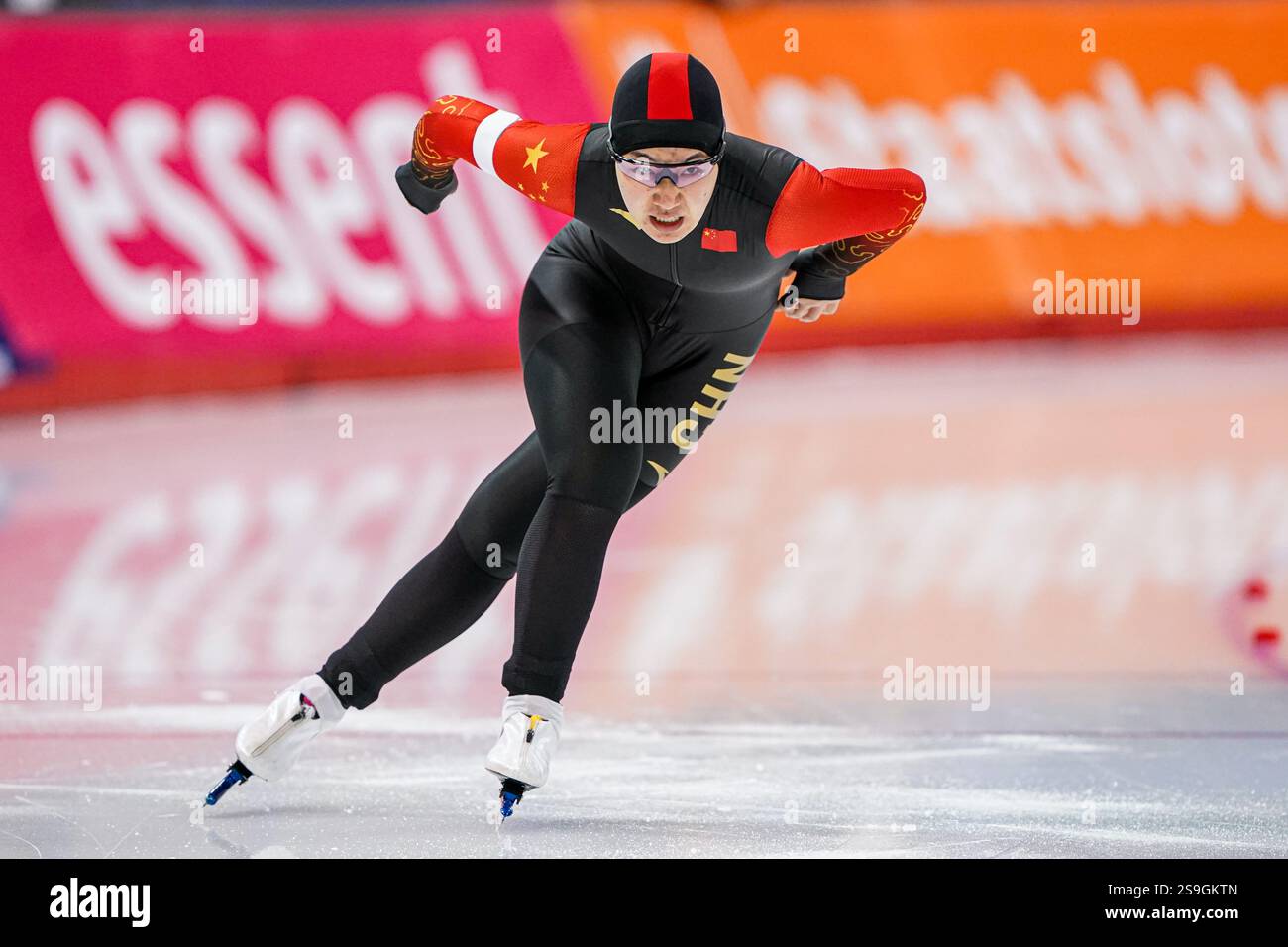 CALGARY, CANADA - JANUARY 26: Meng Xu of China competing during the ISU ...