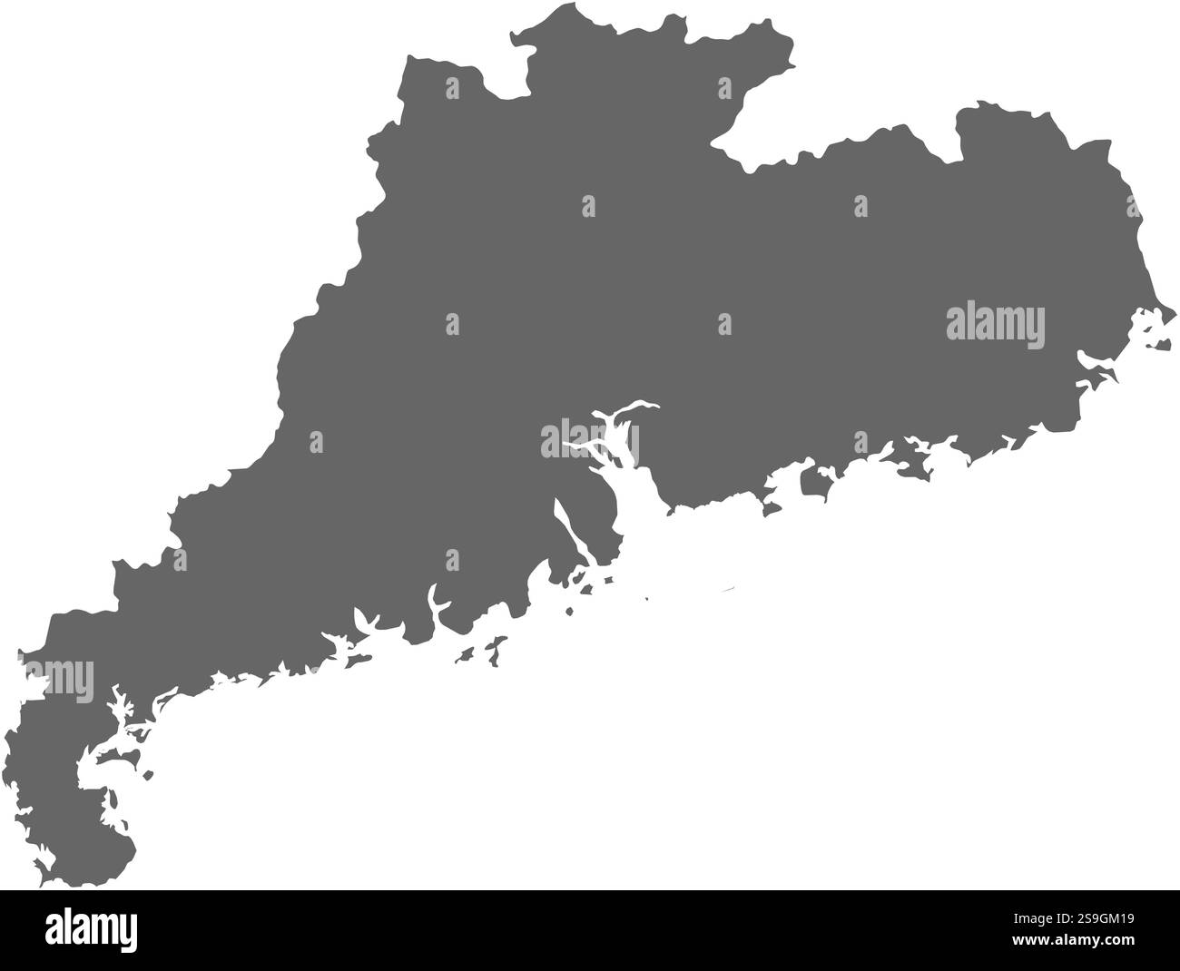 Map of Guangdong, a province of China Stock Vector Image & Art - Alamy