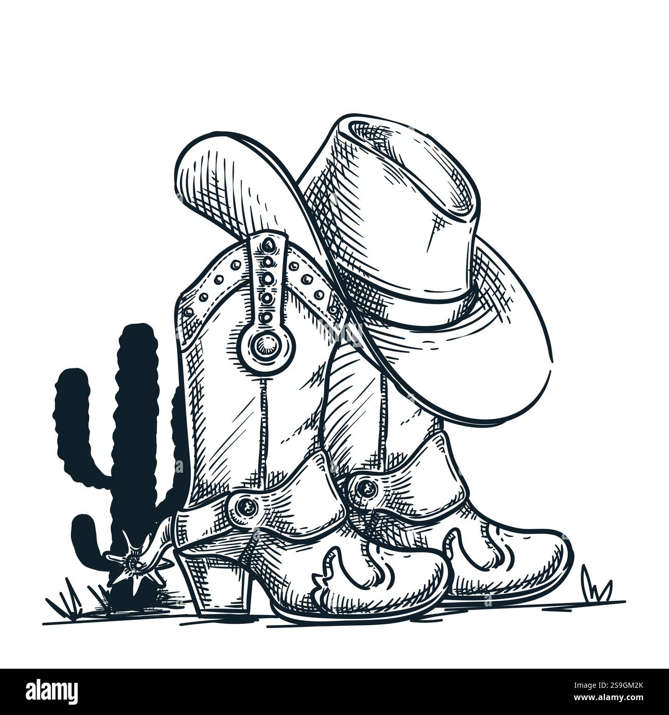 Vintage black hat on Stock Vector Images - Alamy